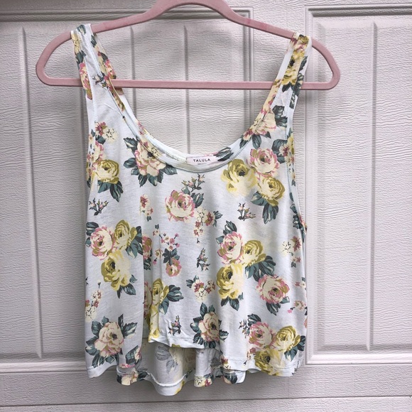 Talula | Tops | Aritzia Talula Flowered Crop Tank | Poshmark